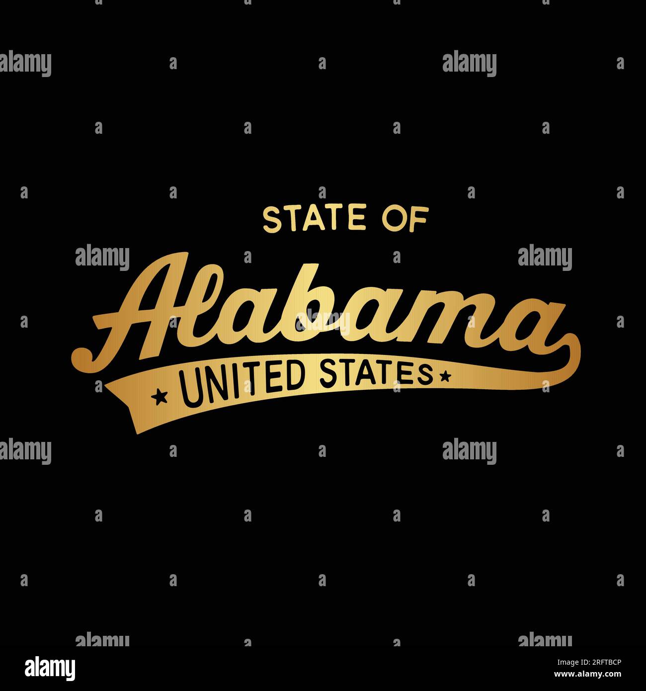 State of Alabama lettering design. Alabama, United States, typography ...