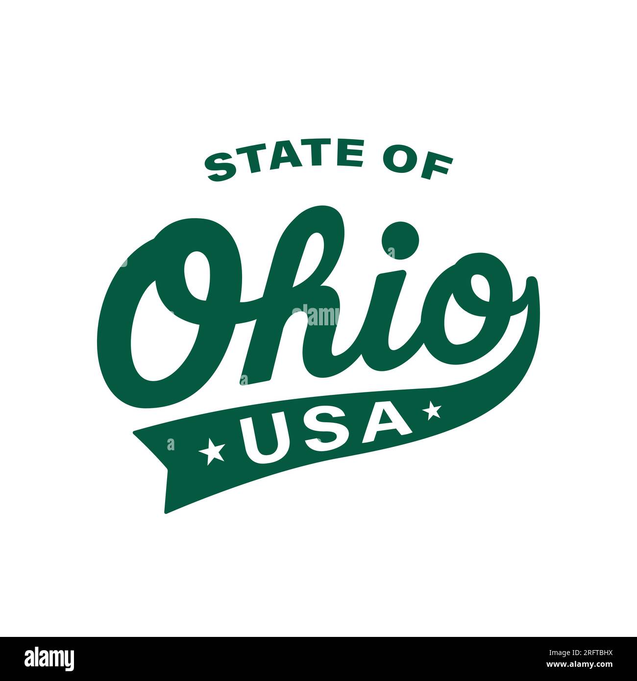 State of Ohio lettering design. Ohio, United States, typography design ...