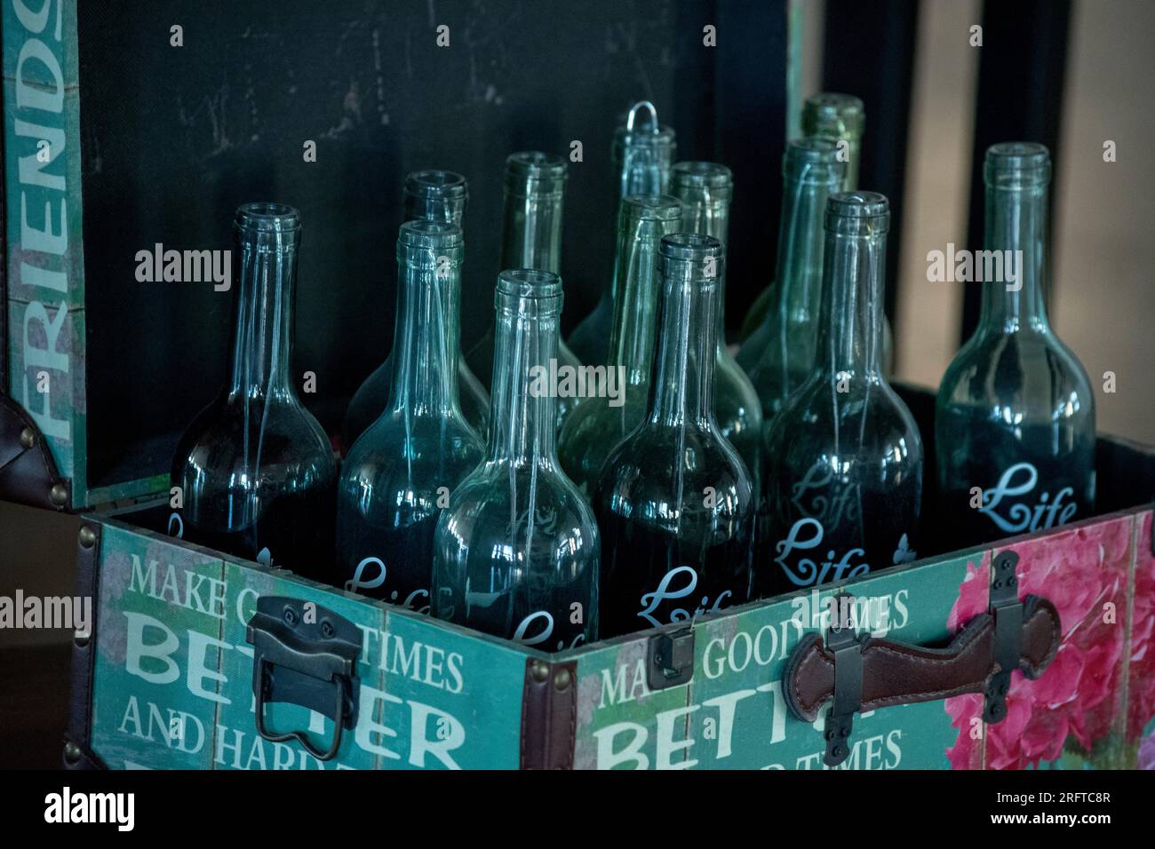 Old glass bottles. vintage objects Stock Photo - Alamy