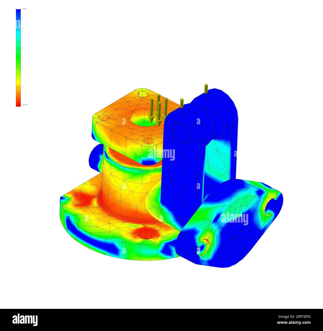 Finite Element Method Fem Part With Flange Testing Fatigue And