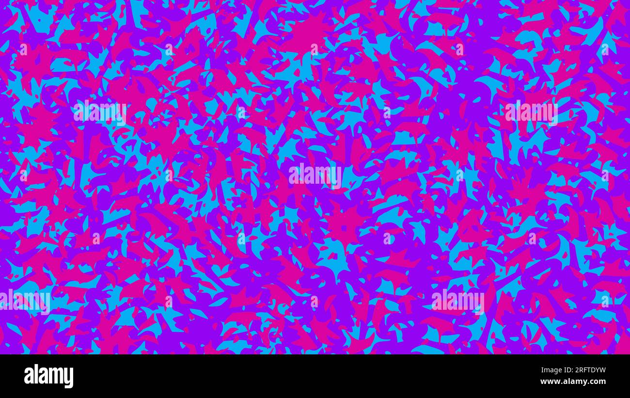 Abstract background of simple shapes in violet-blue-pink-turquoise ...