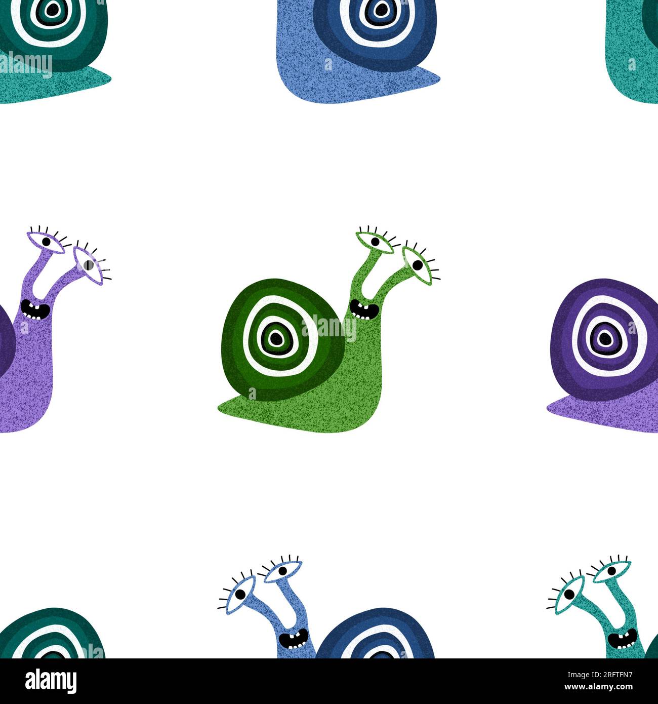 Cartoon animals seamless snails pattern for fabrics and wrapping paper ...