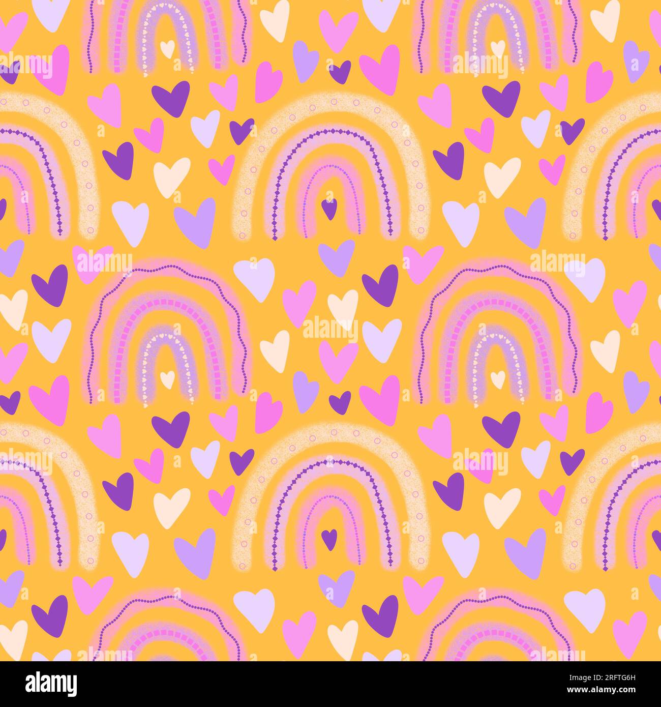 Cartoon kids seamless rainbow pattern for wrapping paper and fabrics ...