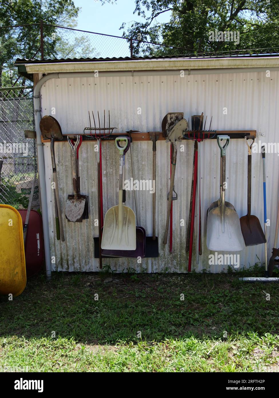 Outdoor Gardening Equipment on a Local Farm Stock Photo - Alamy