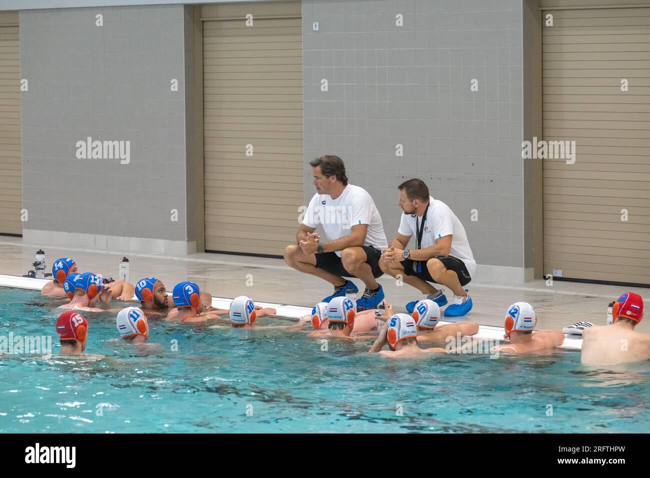 KATWIJK, NETHERLANDS - AUGUST 5: Coach Harry Van der Meer of the ...