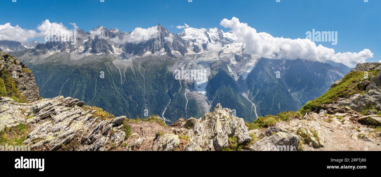 The Mont Blanc massif - Chamonix Stock Photo - Alamy
