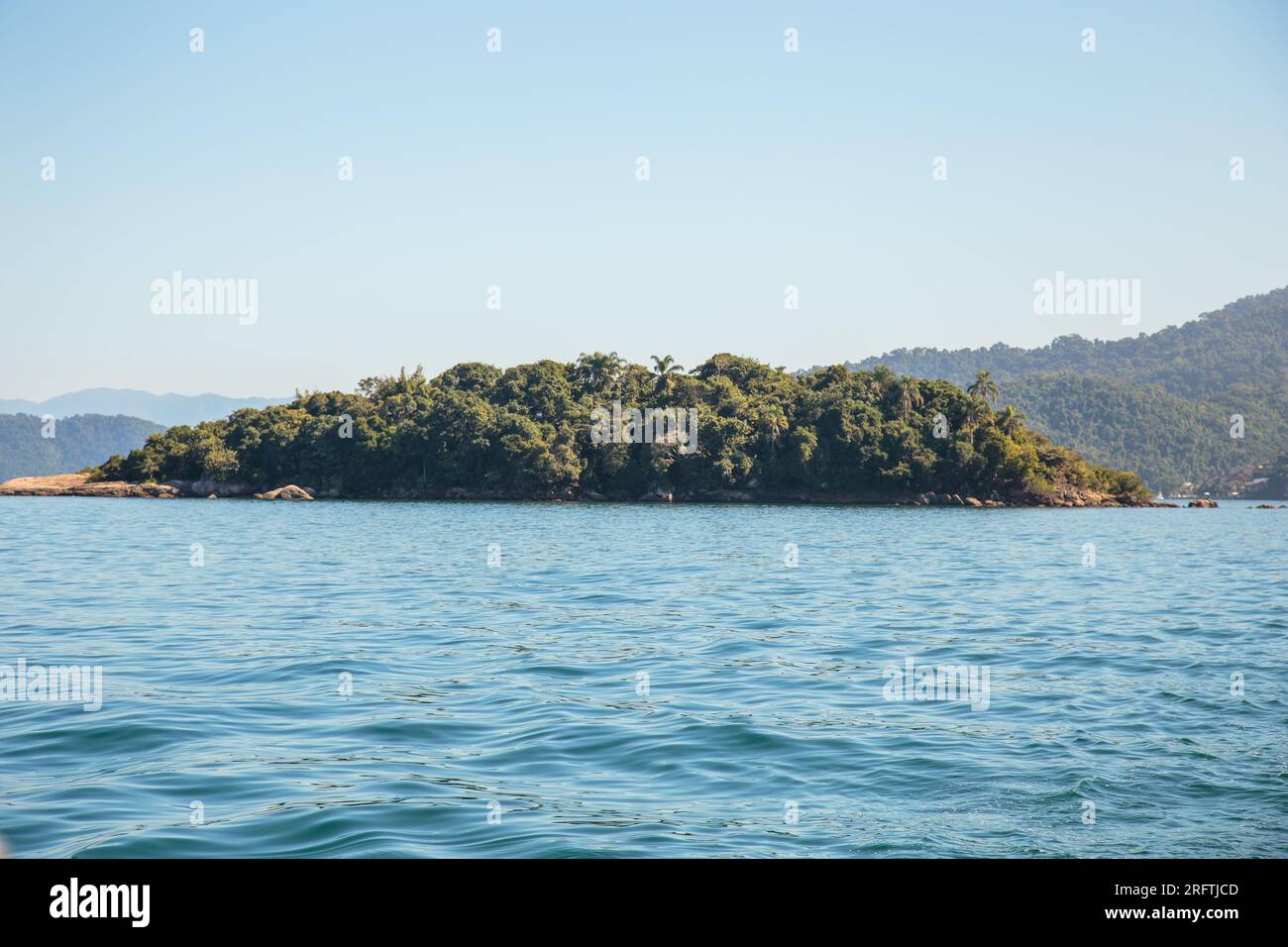 view of the big island of Angra dos Reis in Rio de Janeiro, brazil ...