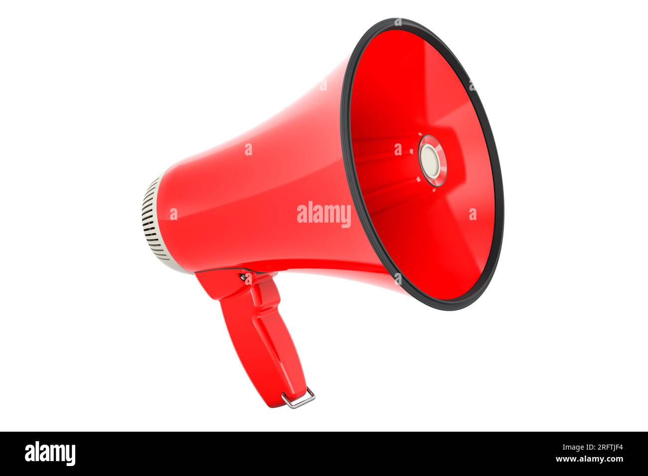 Red Megaphone, 3D rendering isolated on white background Stock Photo ...