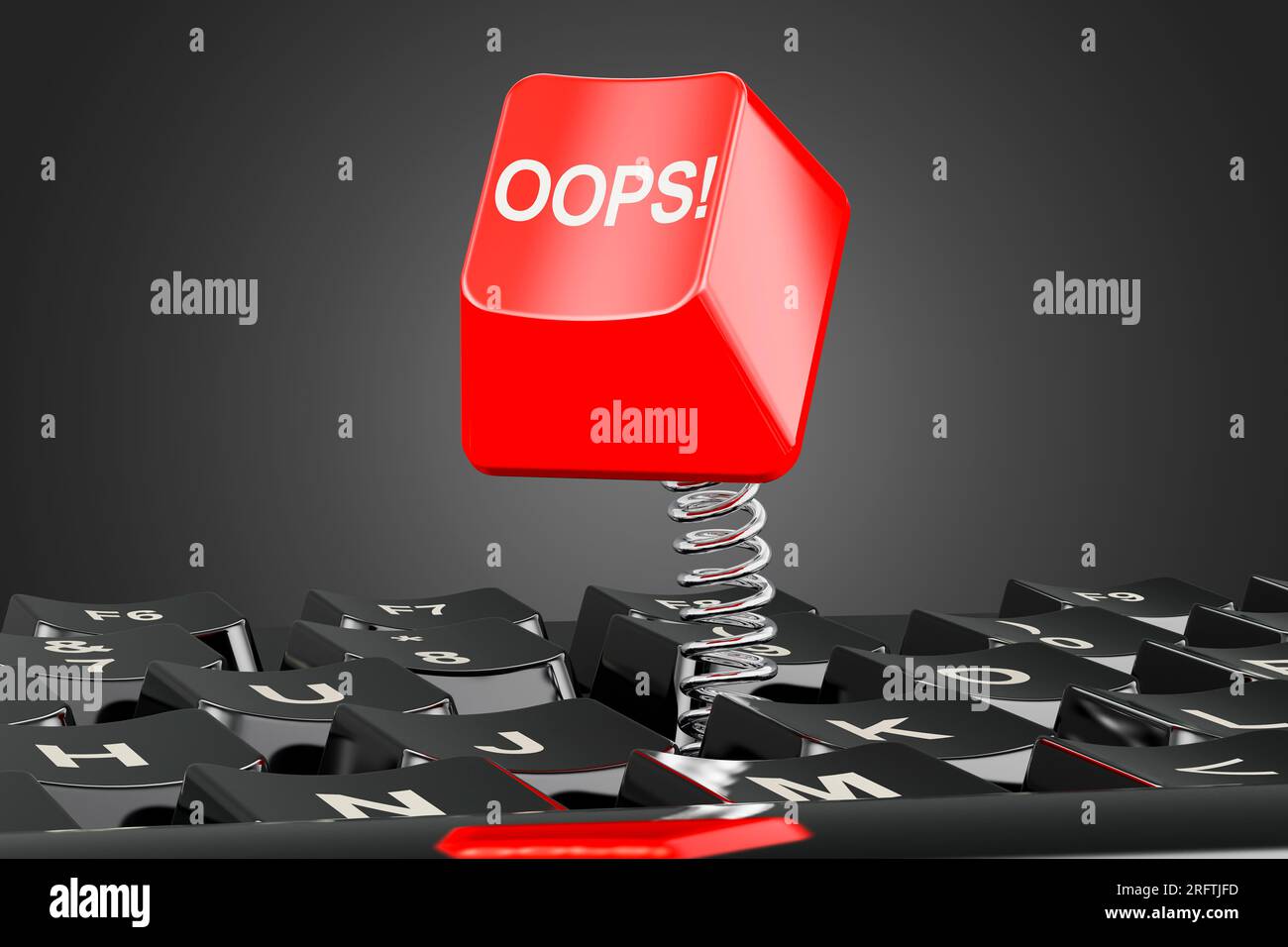 Keyboard red button oops hi-res stock photography and images - Alamy