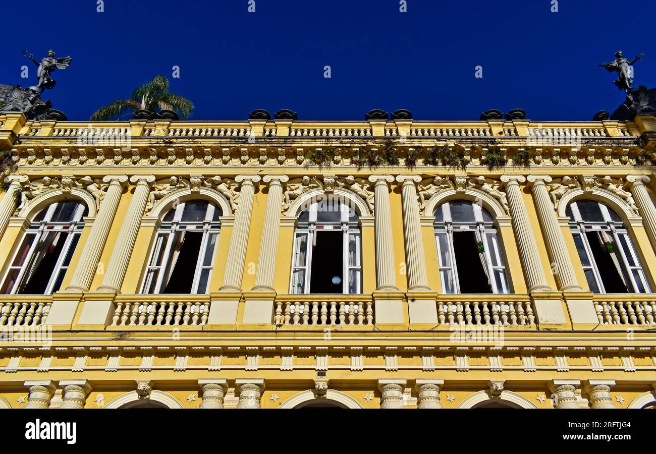PETROPOLIS, RIO DE JANEIRO, BRAZIL - May 26, 2023: Yellow Palace facade ...