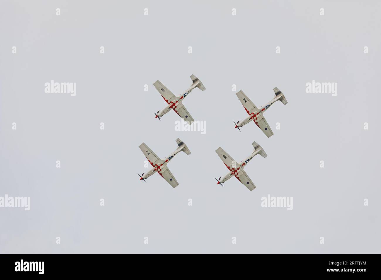 Krila Oluje Aerobatic Team in Formation at Varazdin Airshow Stock Photo ...