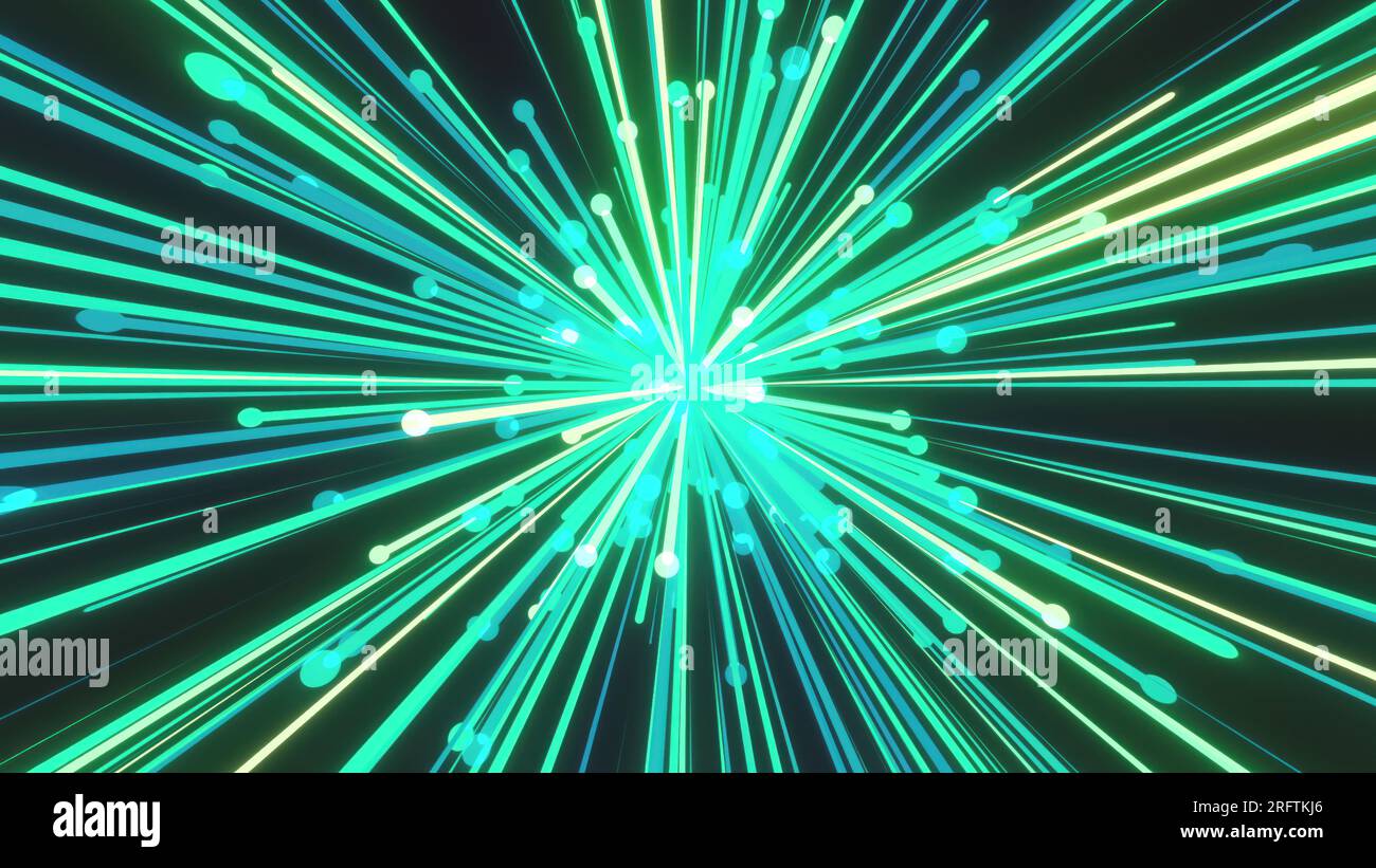 Burst particle lines. Computer generated 3d render Stock Photo - Alamy