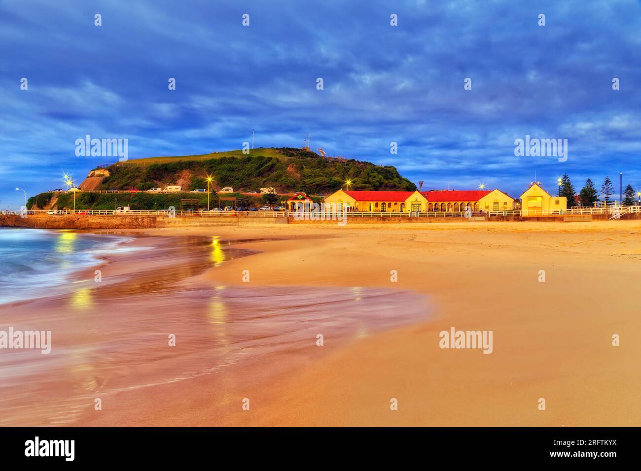 Historic baths on Nobbys beach in Newcastle city of Australia at ...