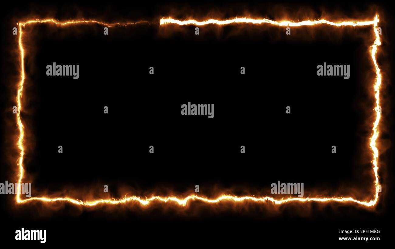 Fire square. Computer generated 3d render Stock Photo - Alamy