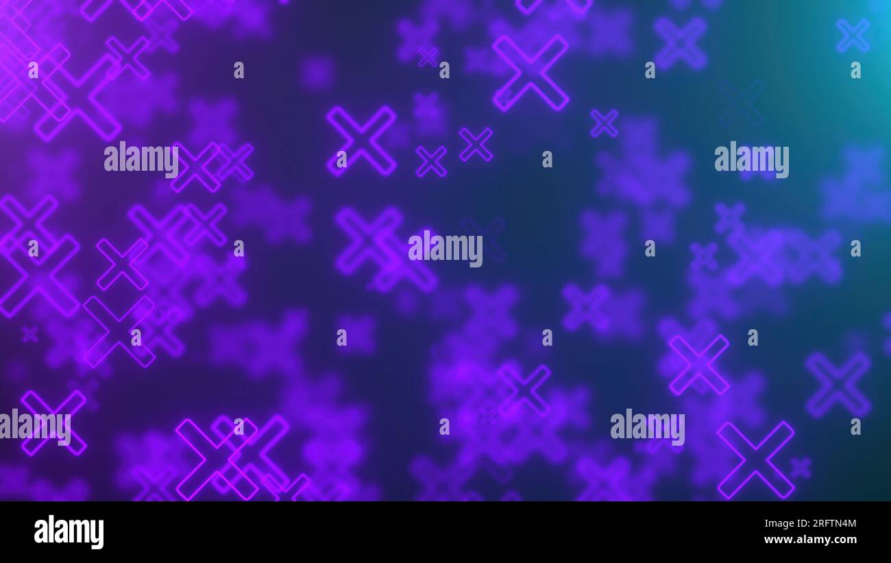 Glowing Cross Marks. Computer generated 3d render Stock Photo - Alamy