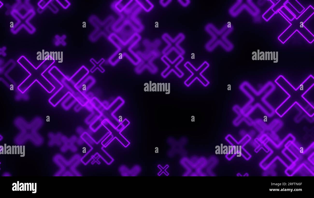 Glowing Cross Marks. Computer generated 3d render Stock Photo - Alamy