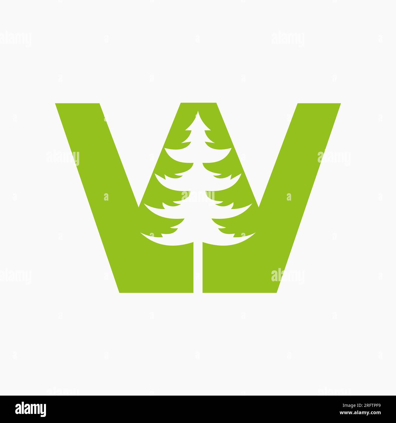 Spruce tree landscape Stock Vector Images - Alamy