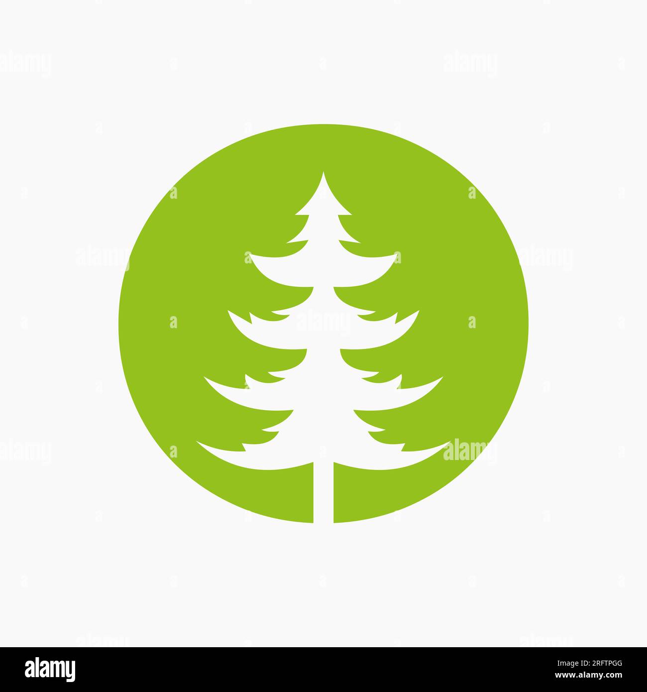 Letter O Christmas Tree Logo Design. Spruce Logo Symbol Stock Vector ...