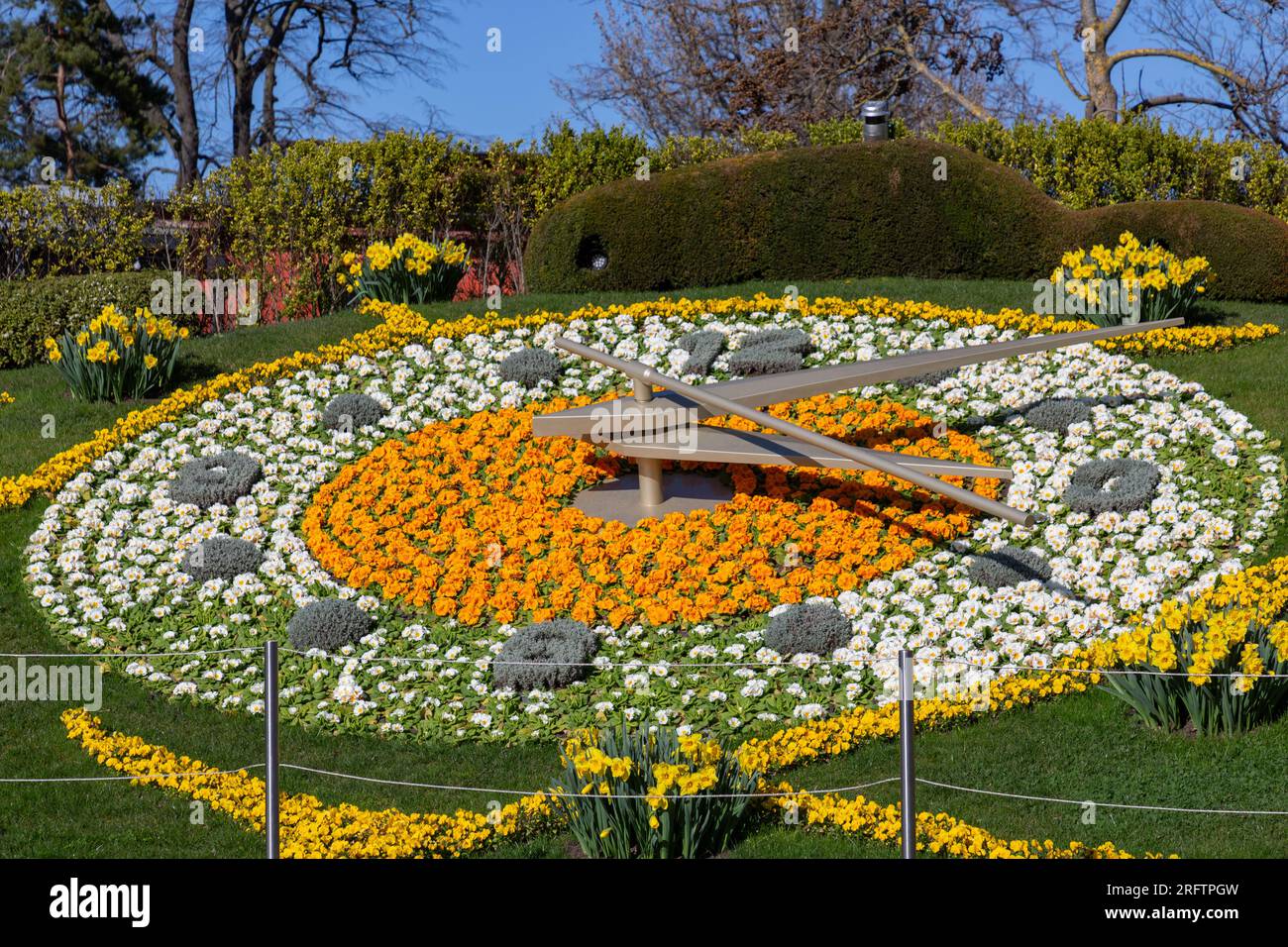 L'horloge fleurie, or the flower clock, is an outdoor flower clock ...