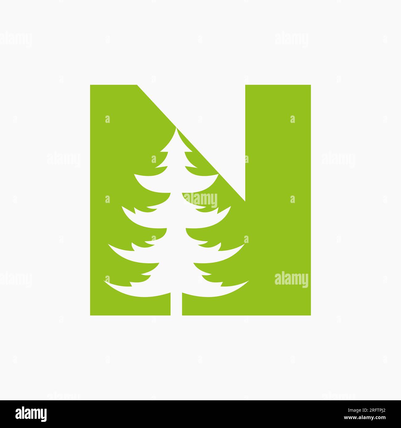Tree forest ecology symbol Cut Out Stock Images & Pictures - Alamy