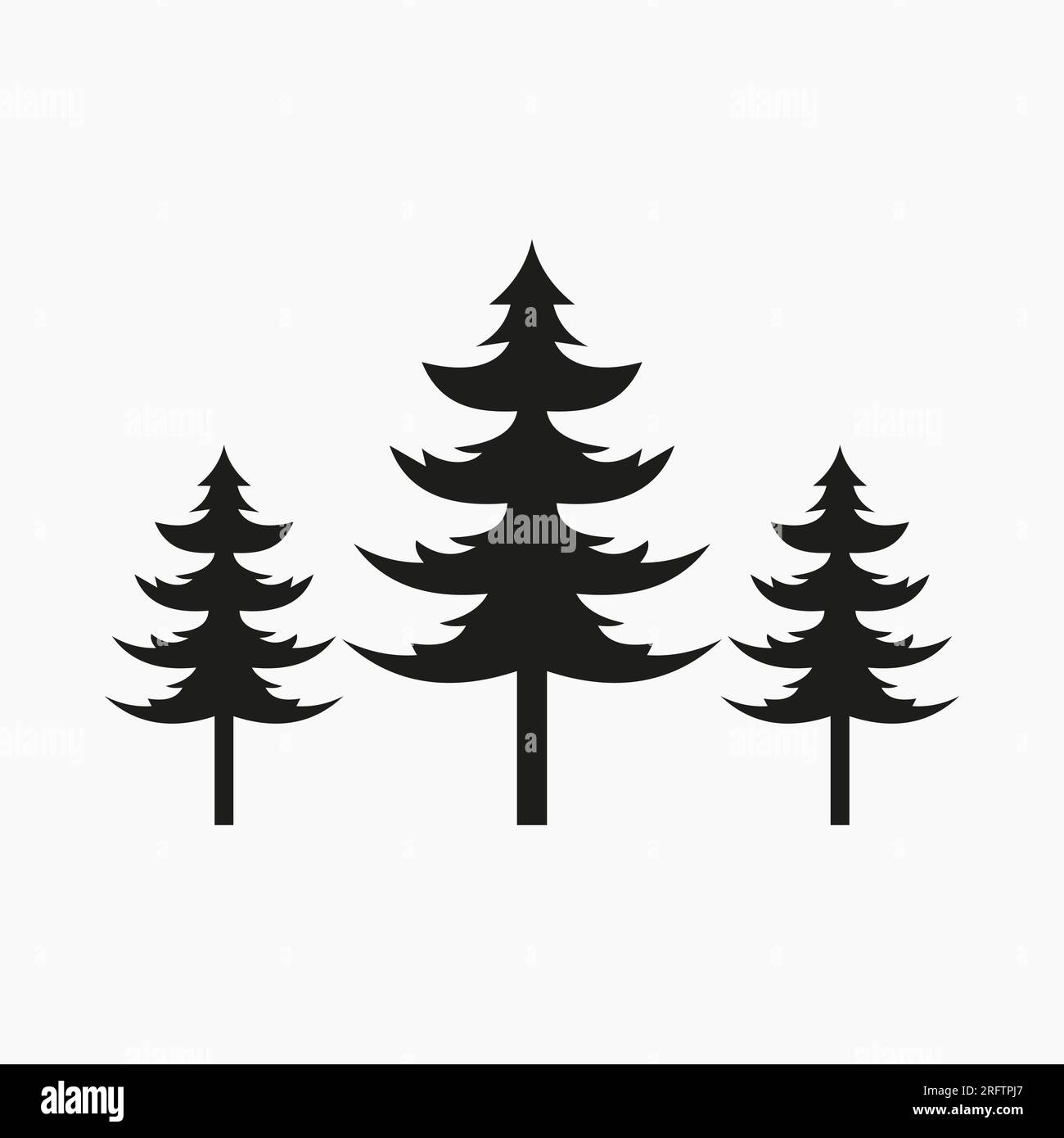 Green pine forest spruce trees Stock Vector Images - Alamy