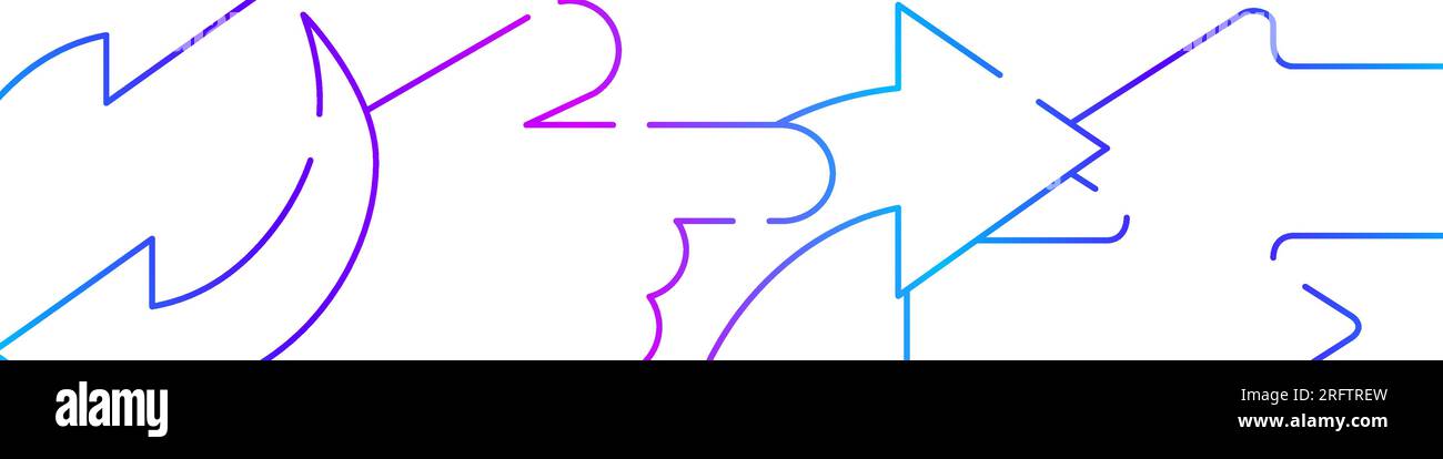 Arrows related horizontal banner or bottom border template background ...