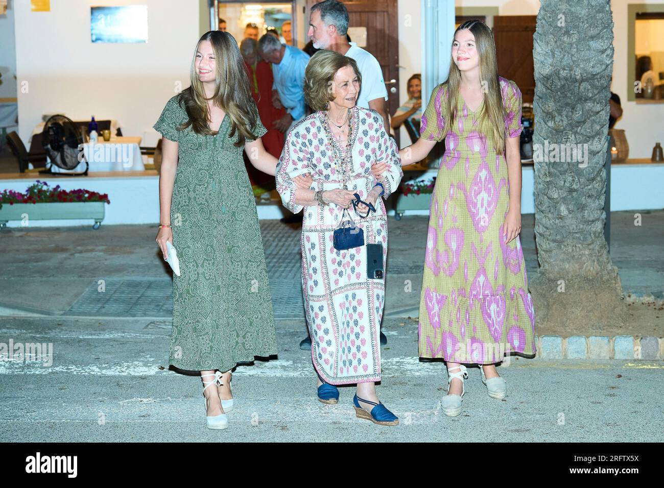Palma, Balearic Islands, Spain. 6th Aug, 2023. Crown Princess Leonor, The former Queen Sofia ...