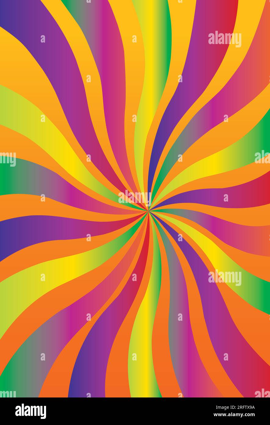 abstract background of rainbow colored sun rays. Vector illustration ...