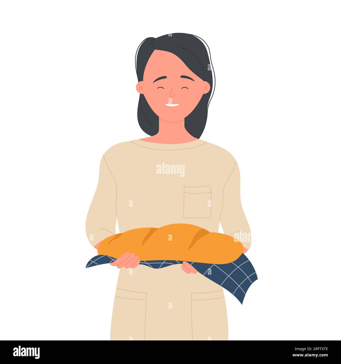 Child bakery bread Stock Vector Images - Alamy