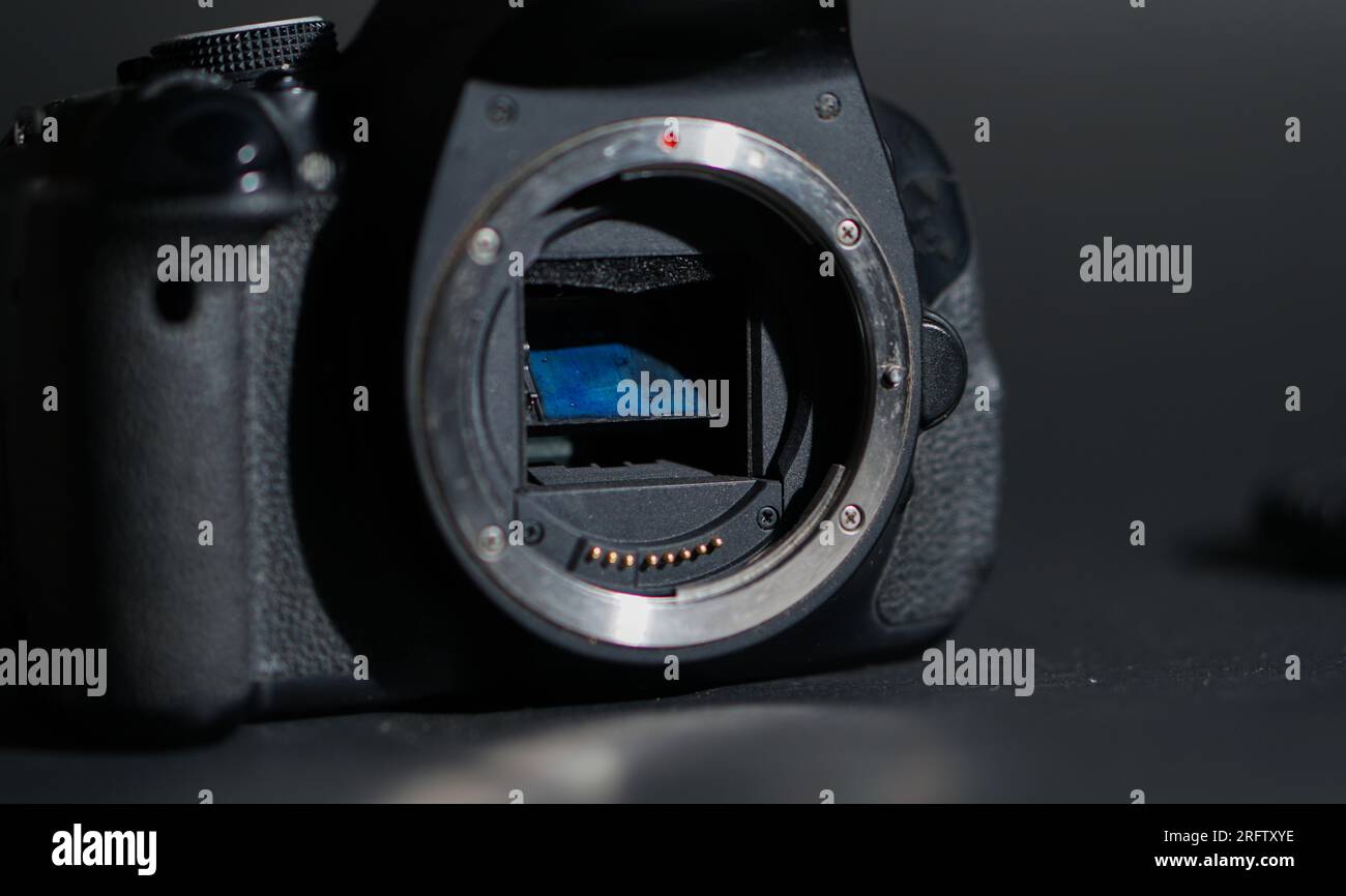 Photography Equipment. Photographer Work Kit. Photo Lenses Stock Photo ...