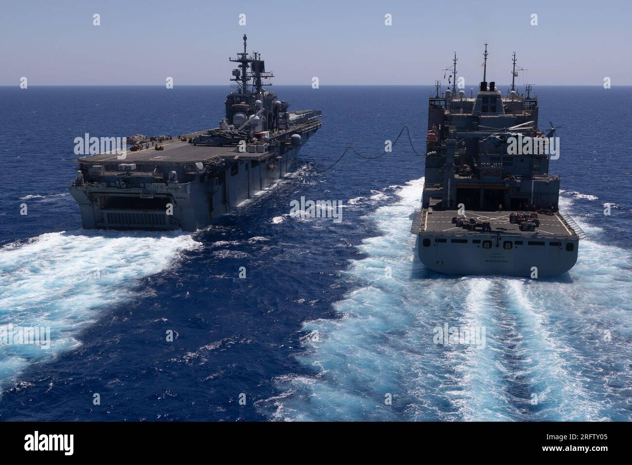 MEDITERRANEAN SEA (Aug. 4, 2023) The Wasp-class amphibious assault ship ...