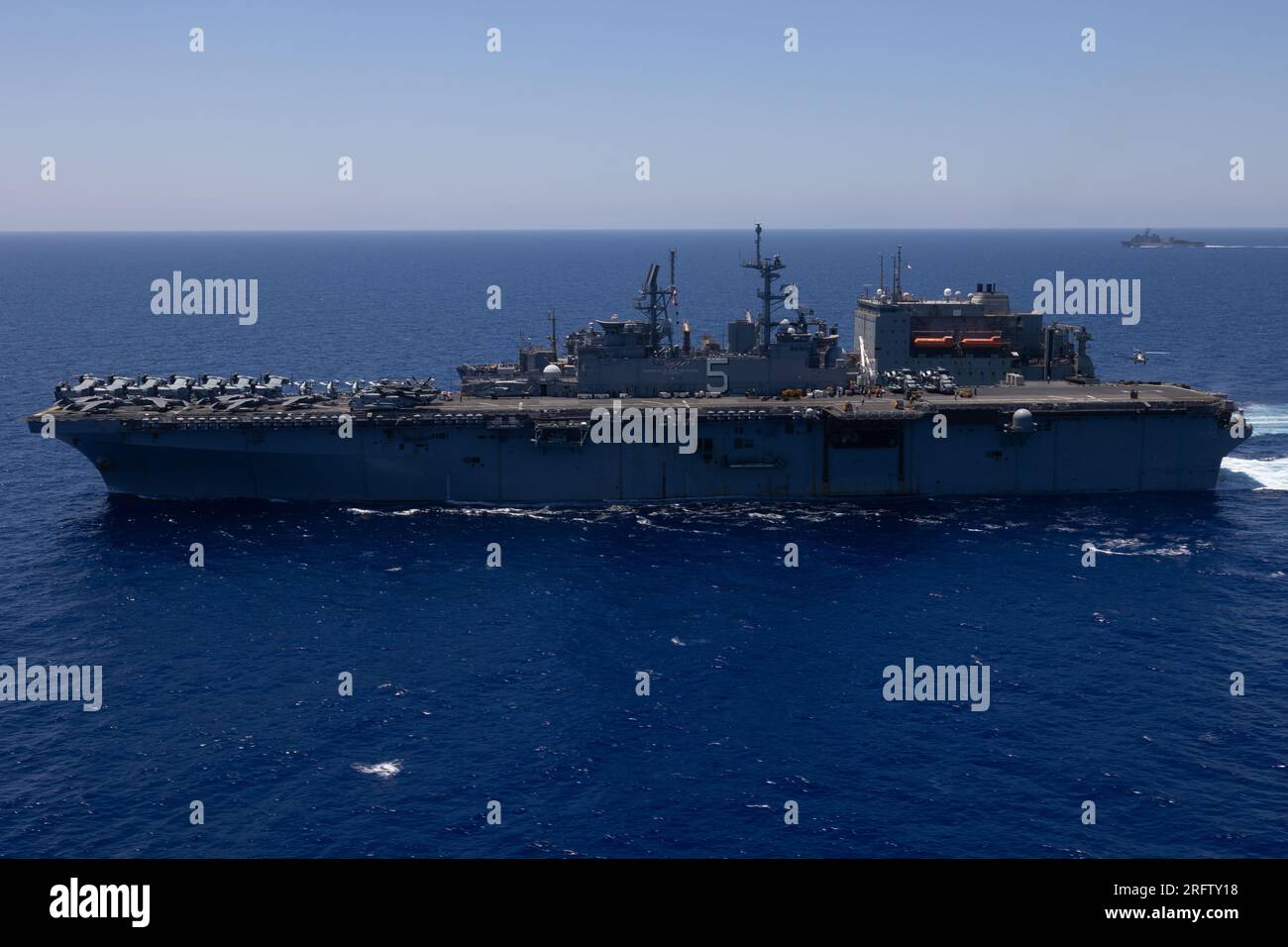 MEDITERRANEAN SEA (Aug. 4, 2023) The Wasp-class amphibious assault ship ...