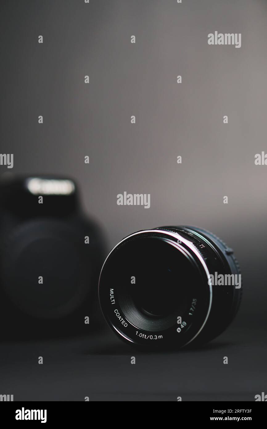 Photography Equipment. Photographer Work Kit. Photo Lenses Stock Photo ...