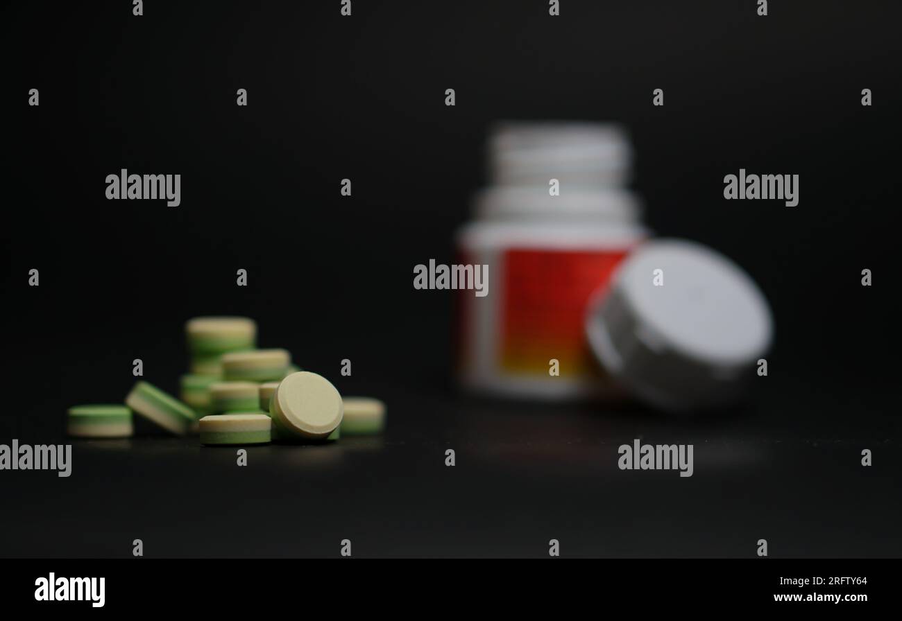 Pharmacy theme, Drug prescription for treatment medication Stock Photo ...