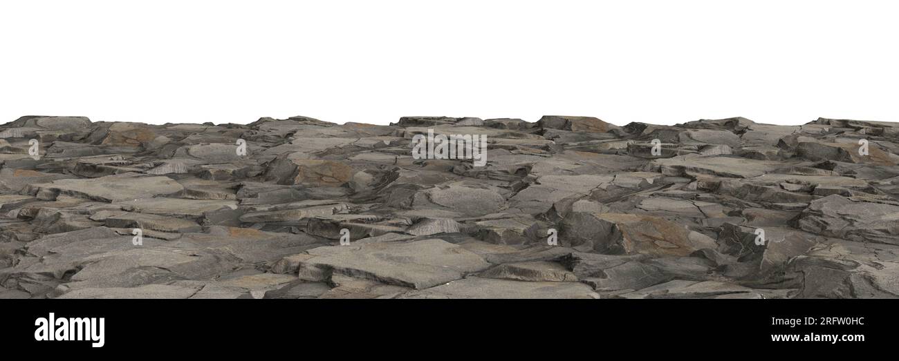 3d illustration of stone surface texture, ground material perspective ...
