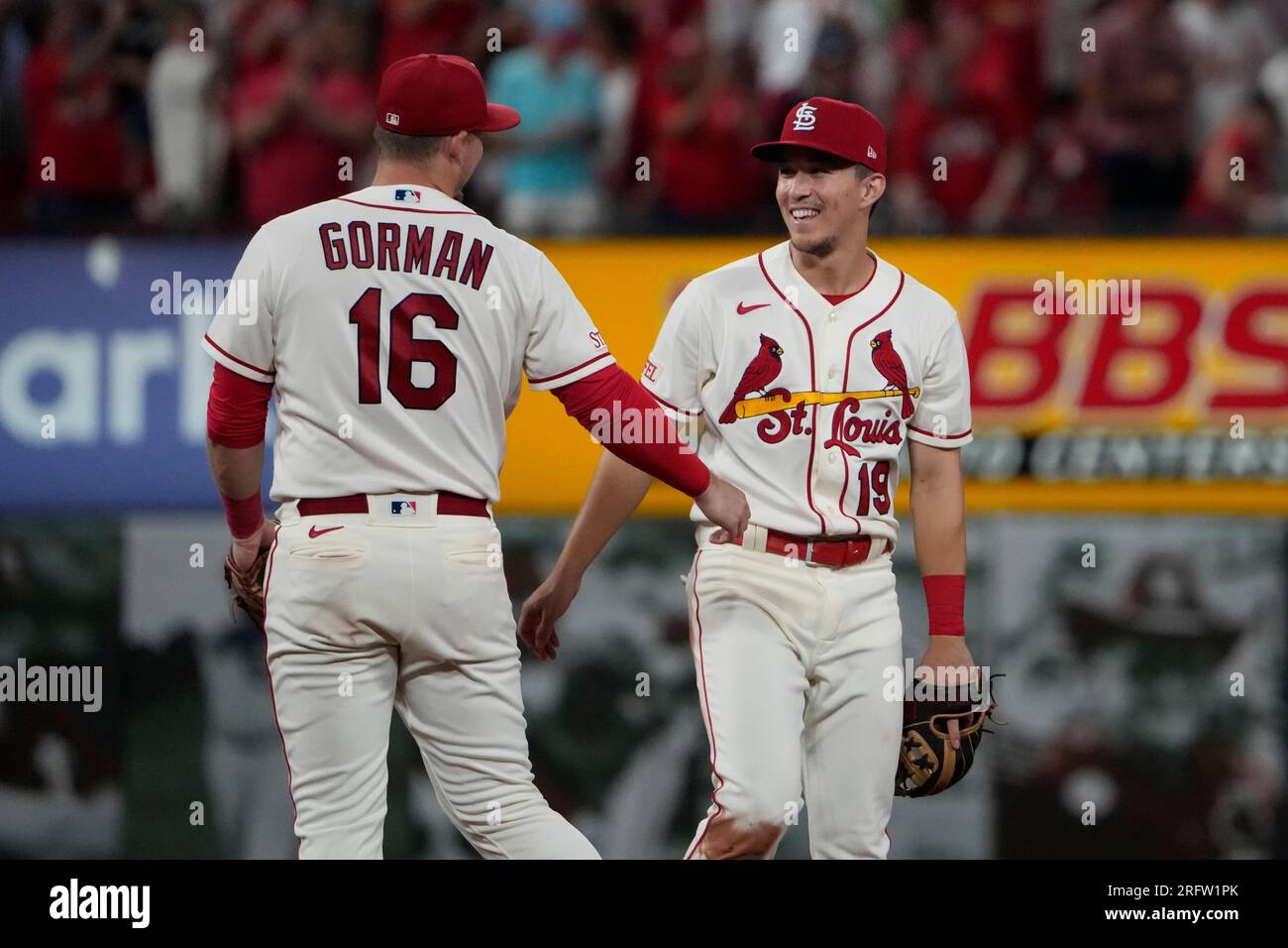 St Louis Cardinals Tommy Edman 19 And Nolan Gorman 16 Celebrate A