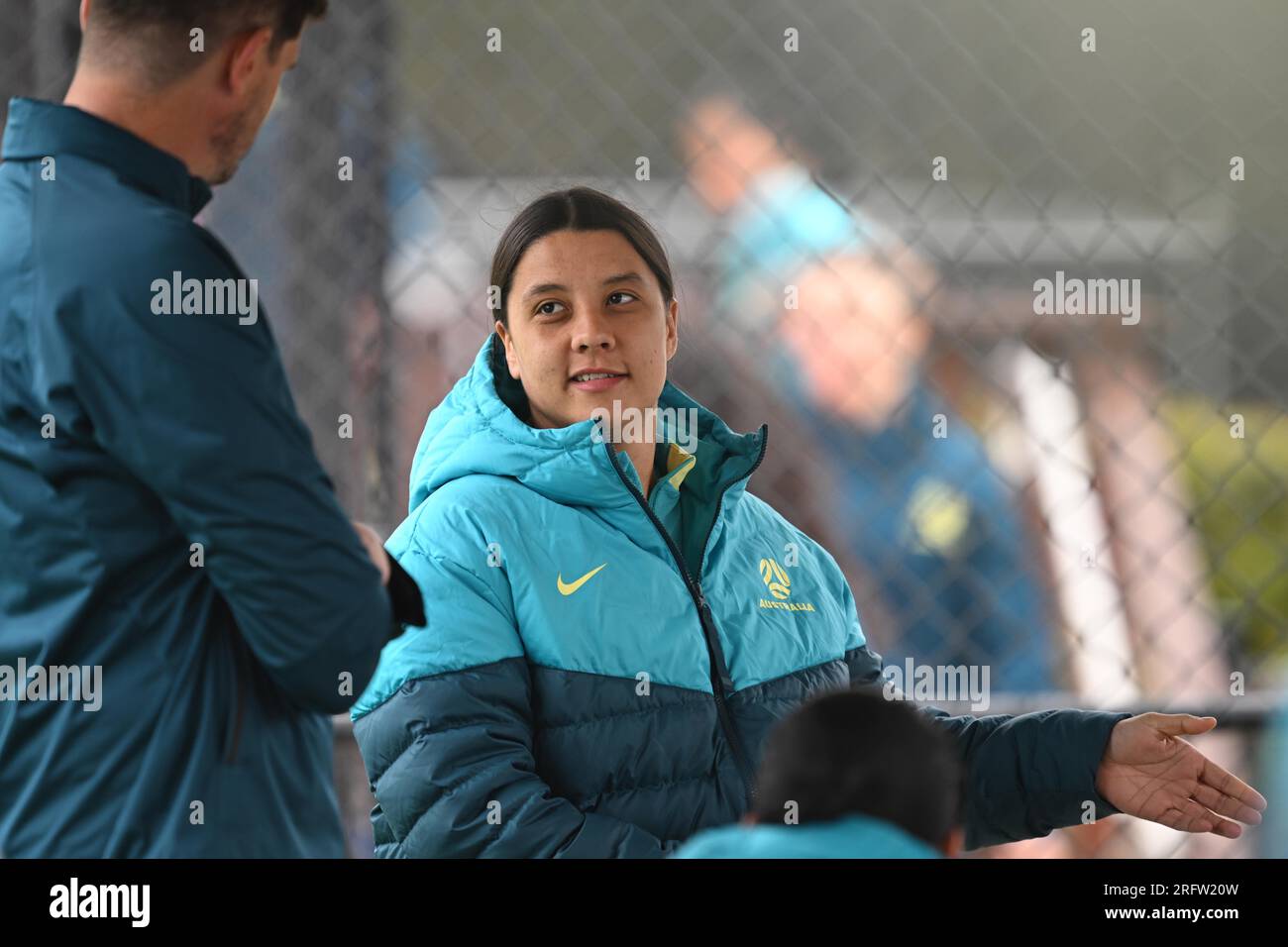 Sydney, Australia. 06th Aug, 2023. Sam Kerr arrives with her Australian ...