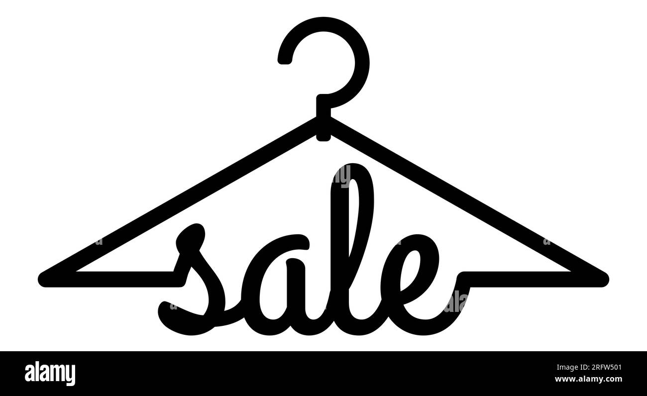 Clothing discount. Continuous line art. Discount action template. Flat ...