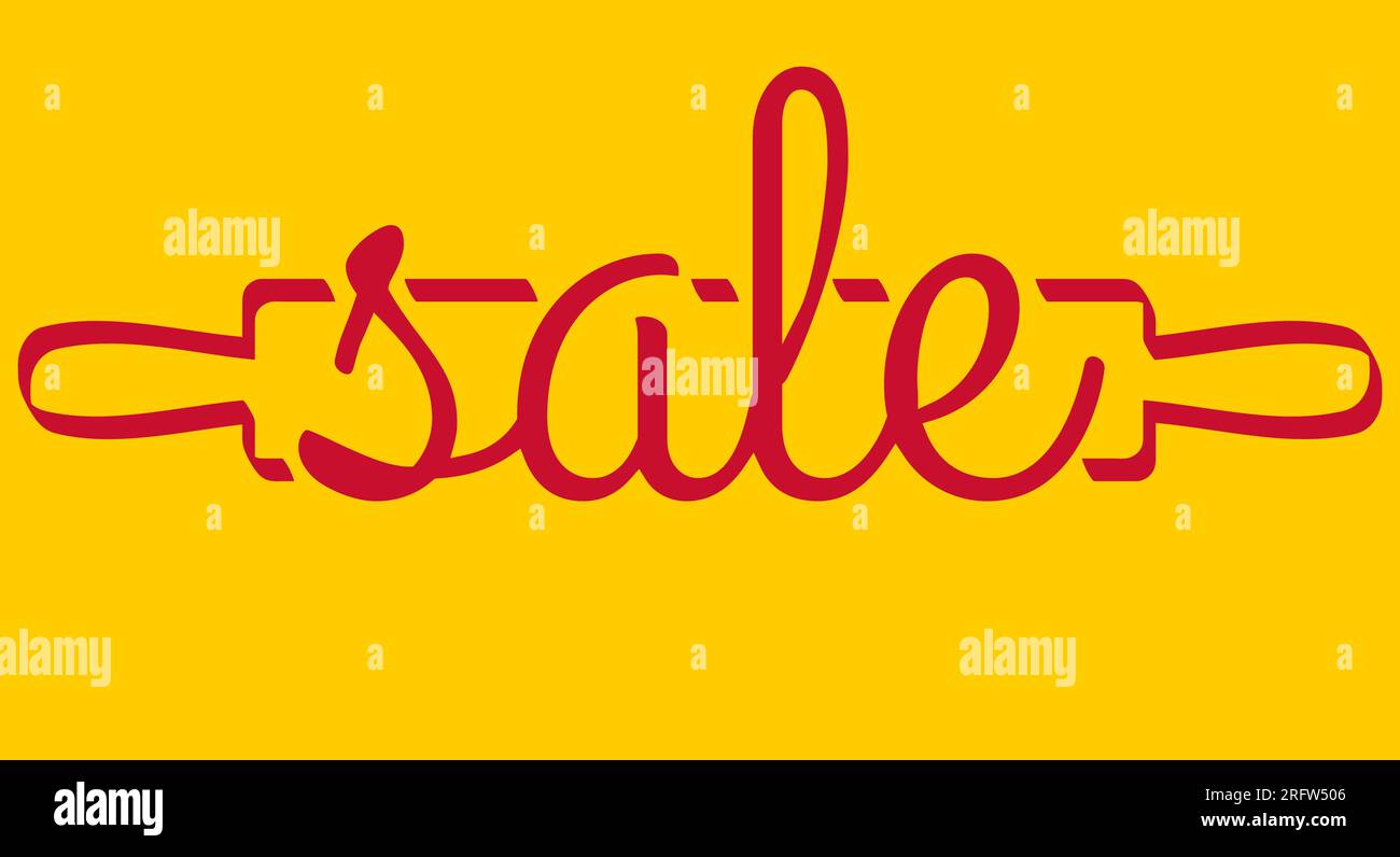 Baker rolling pin, discount on bread and confectionery. Flat vector ...