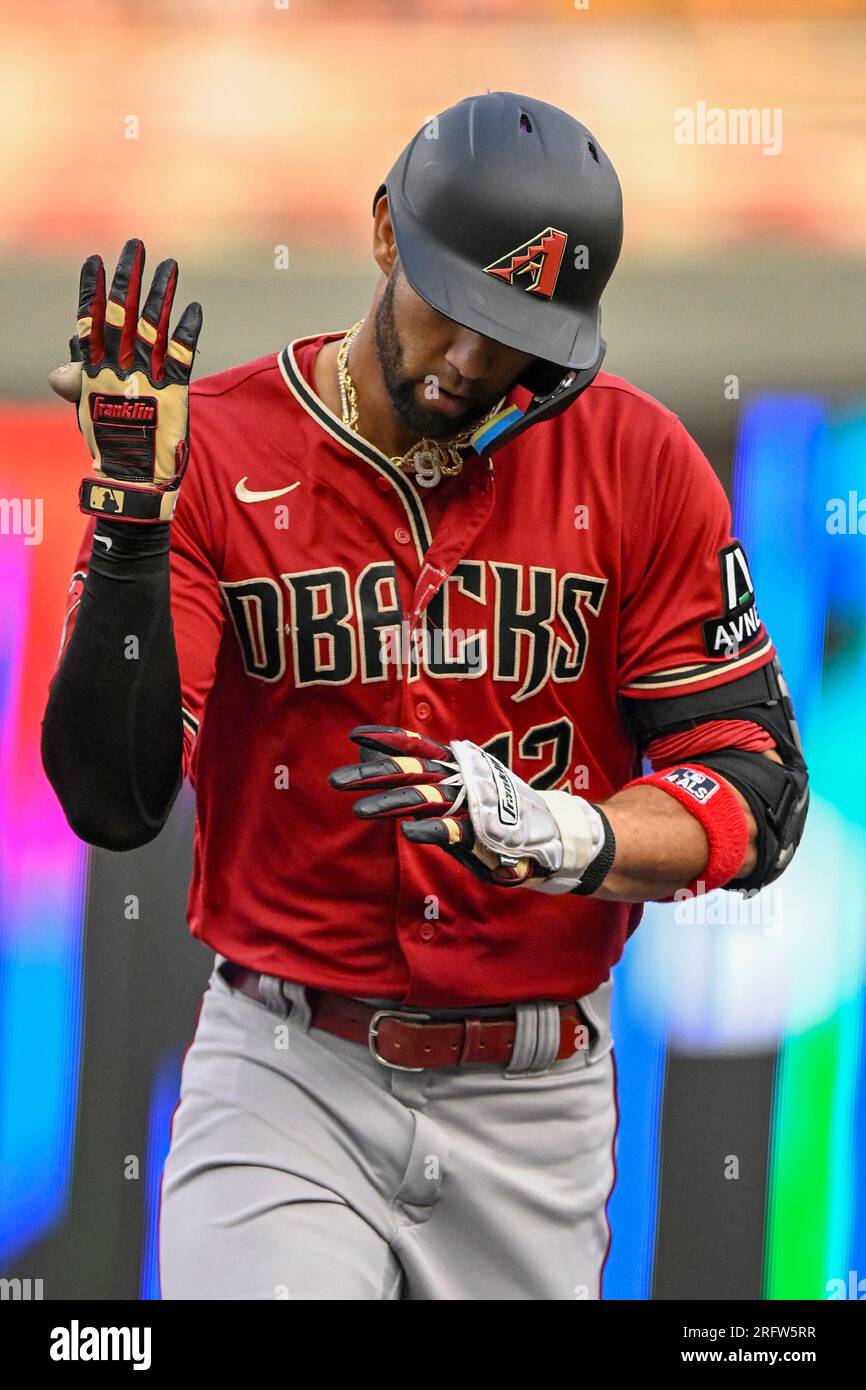 MINNEAPOLIS, MN - AUGUST 05: Arizona Diamondbacks outfielder Lourdes ...