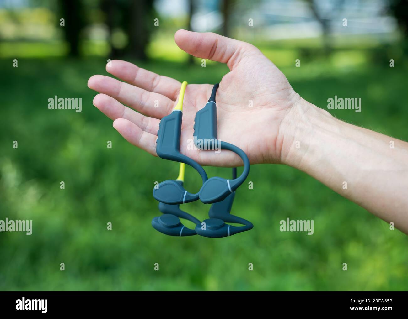Bone conduction headphone hi-res stock photography and images - Alamy