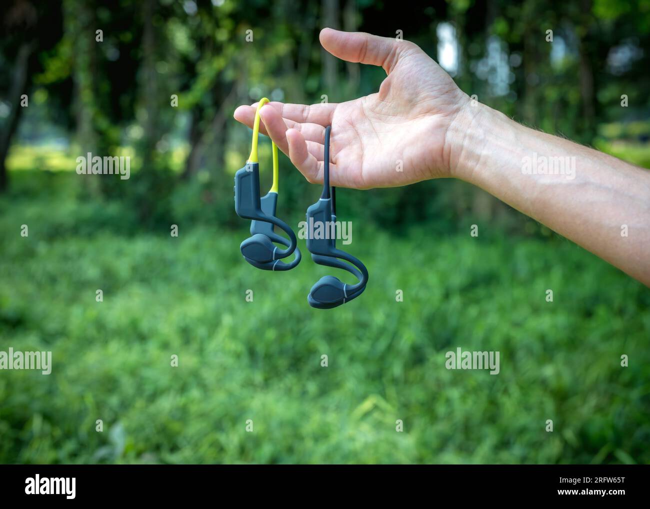 Bone conduction headphone hi-res stock photography and images - Alamy