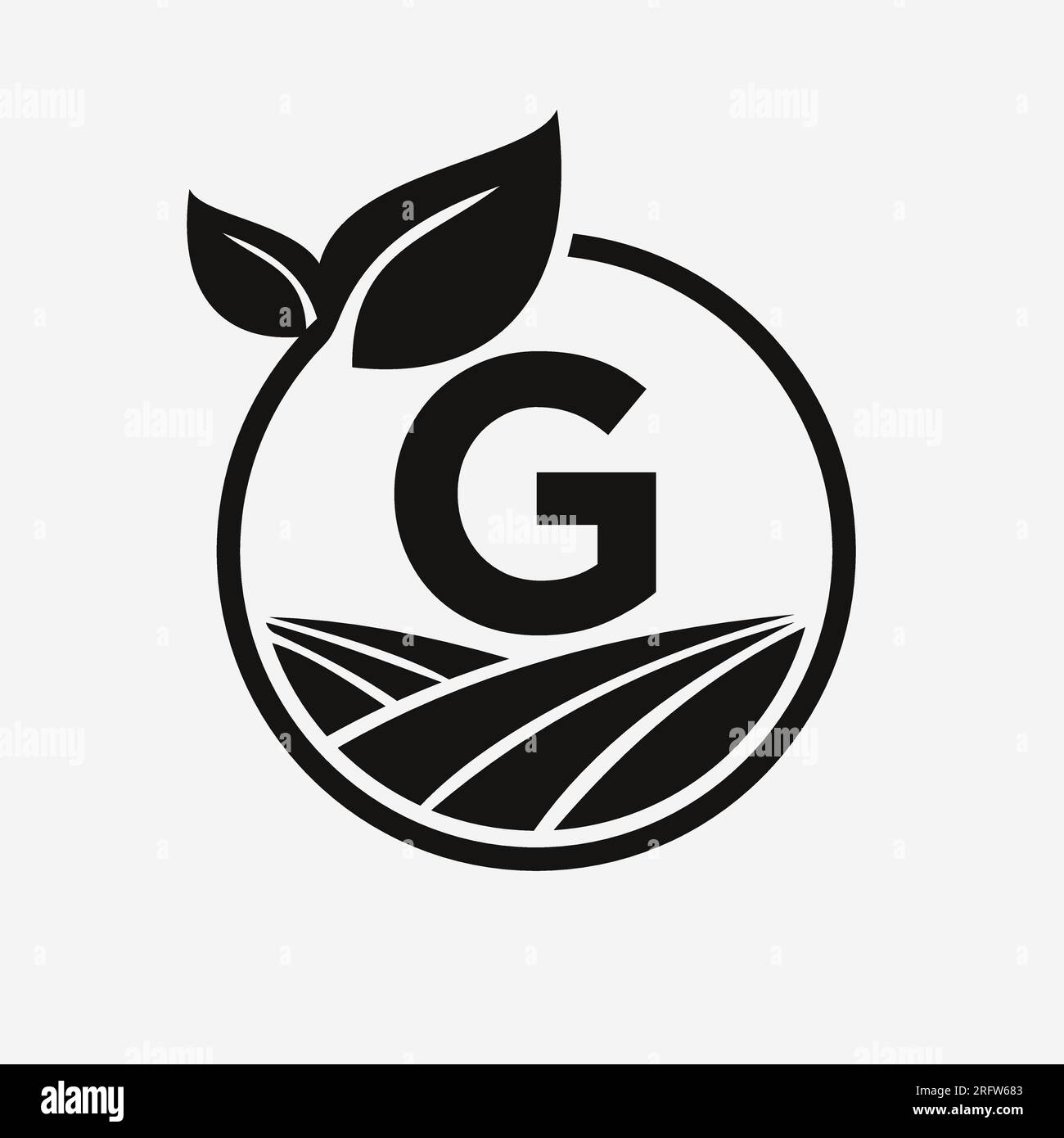 Letter G Agriculture Logo. Farming Logotype Symbol Template Stock ...