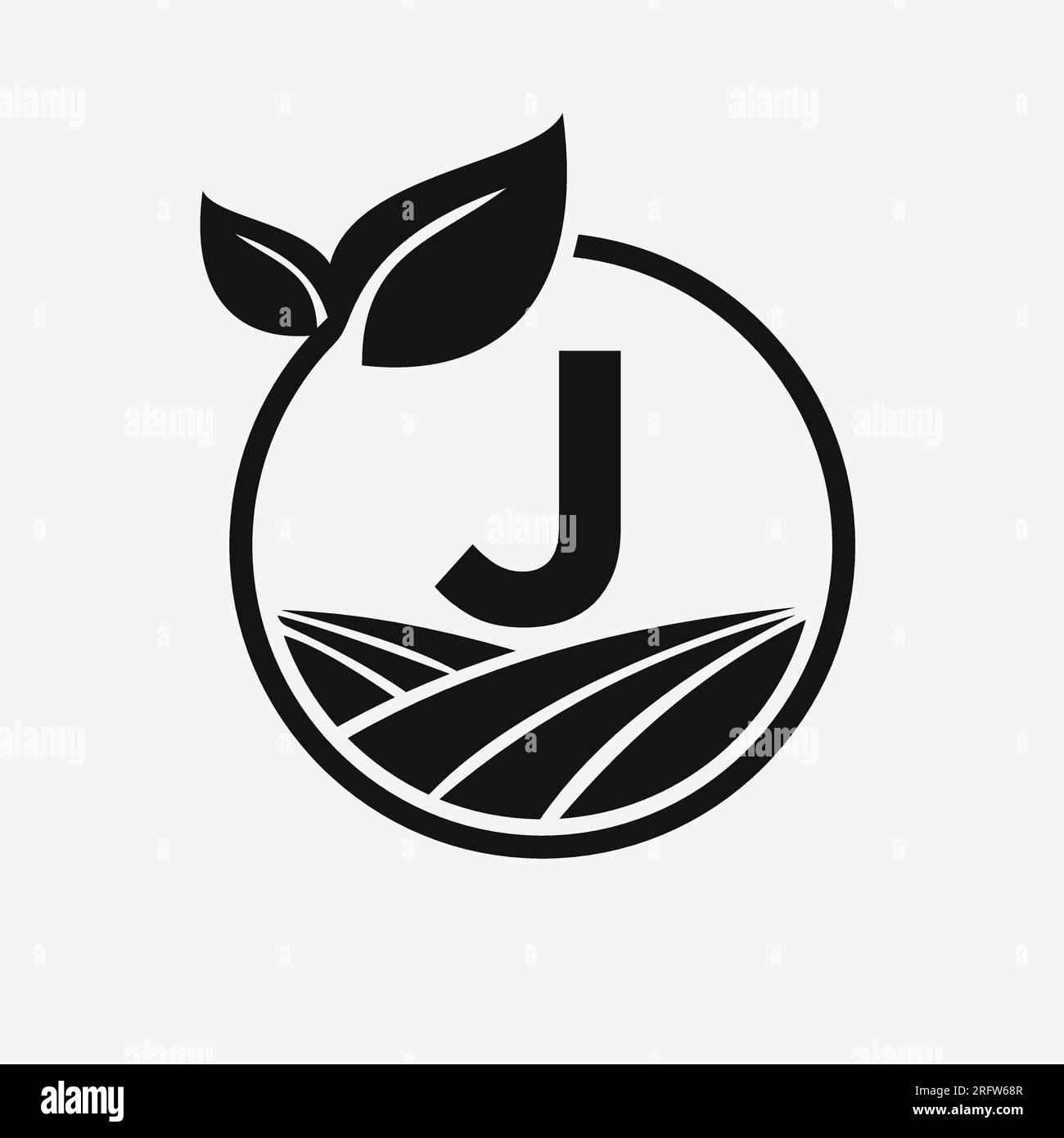 Letter J Agriculture Logo. Farming Logotype Symbol Template Stock ...