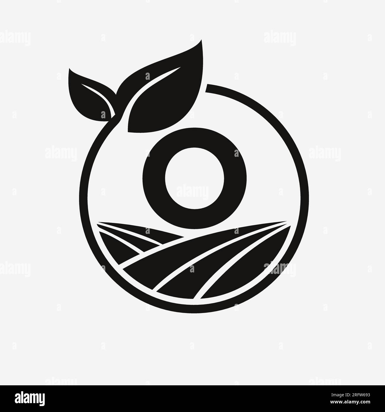Letter O Agriculture Logo. Farming Logotype Symbol Template Stock ...