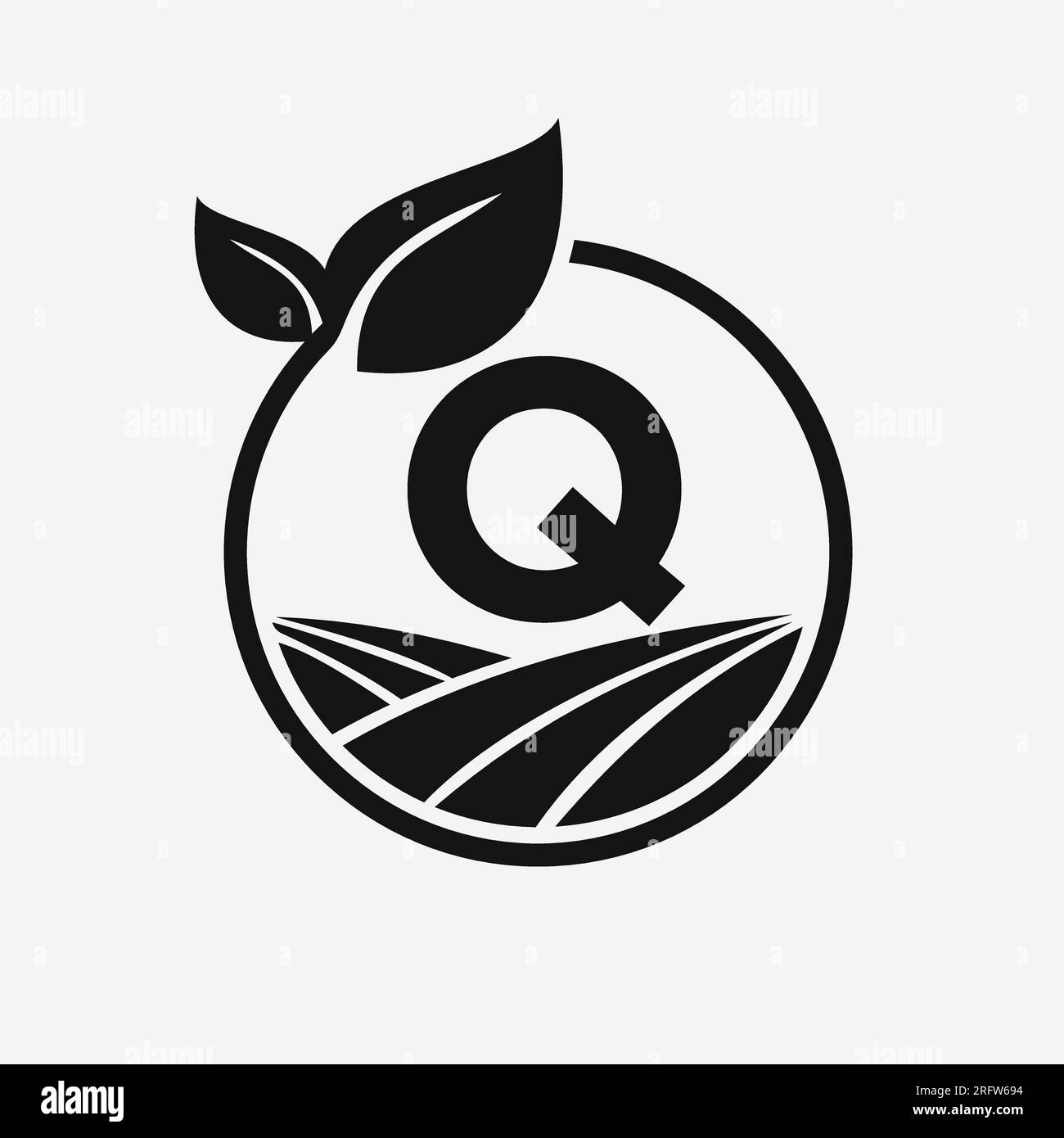 Letter Q Agriculture Logo. Farming Logotype Symbol Template Stock ...