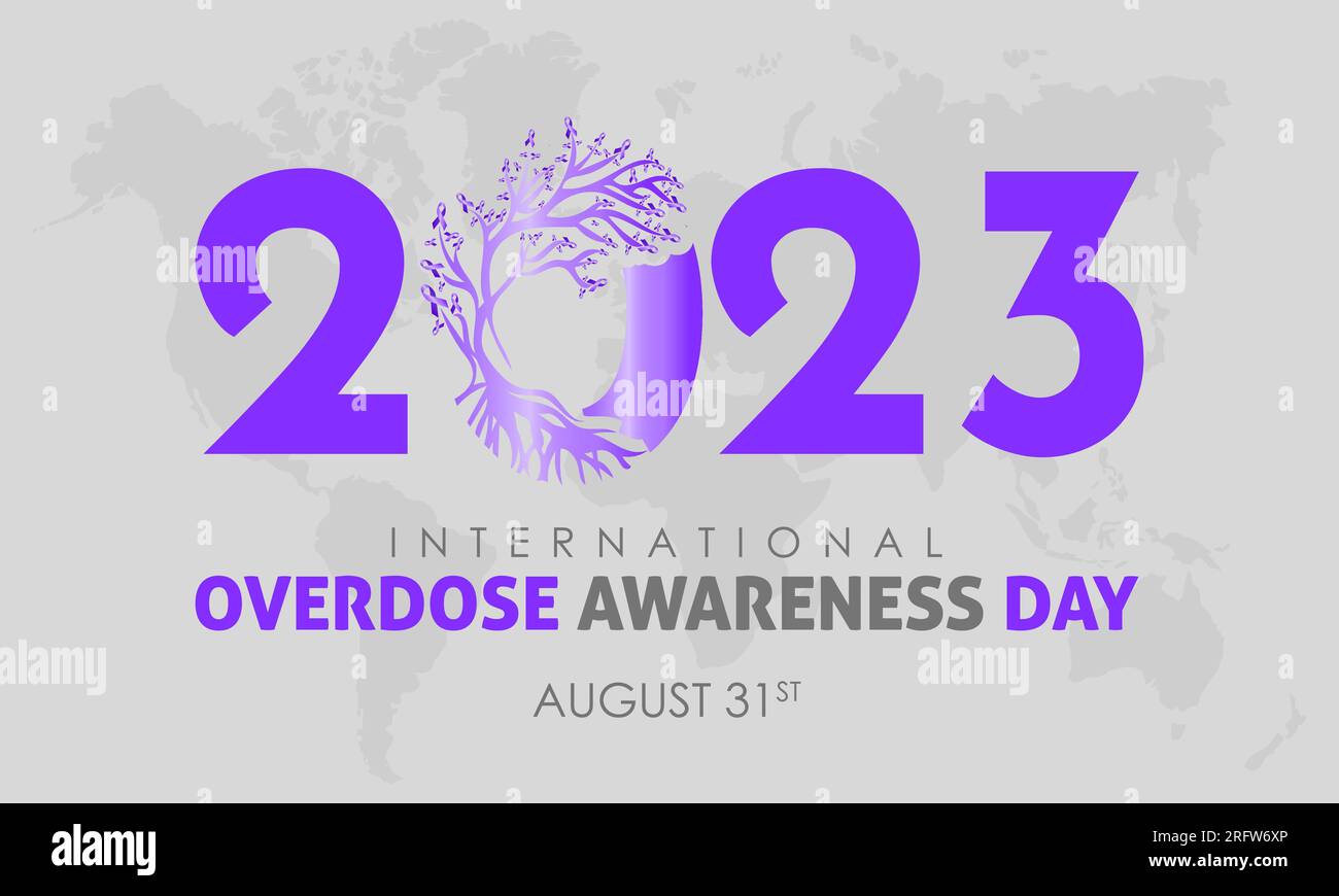 2023 Concept International Overdose Awareness Day vector design ...