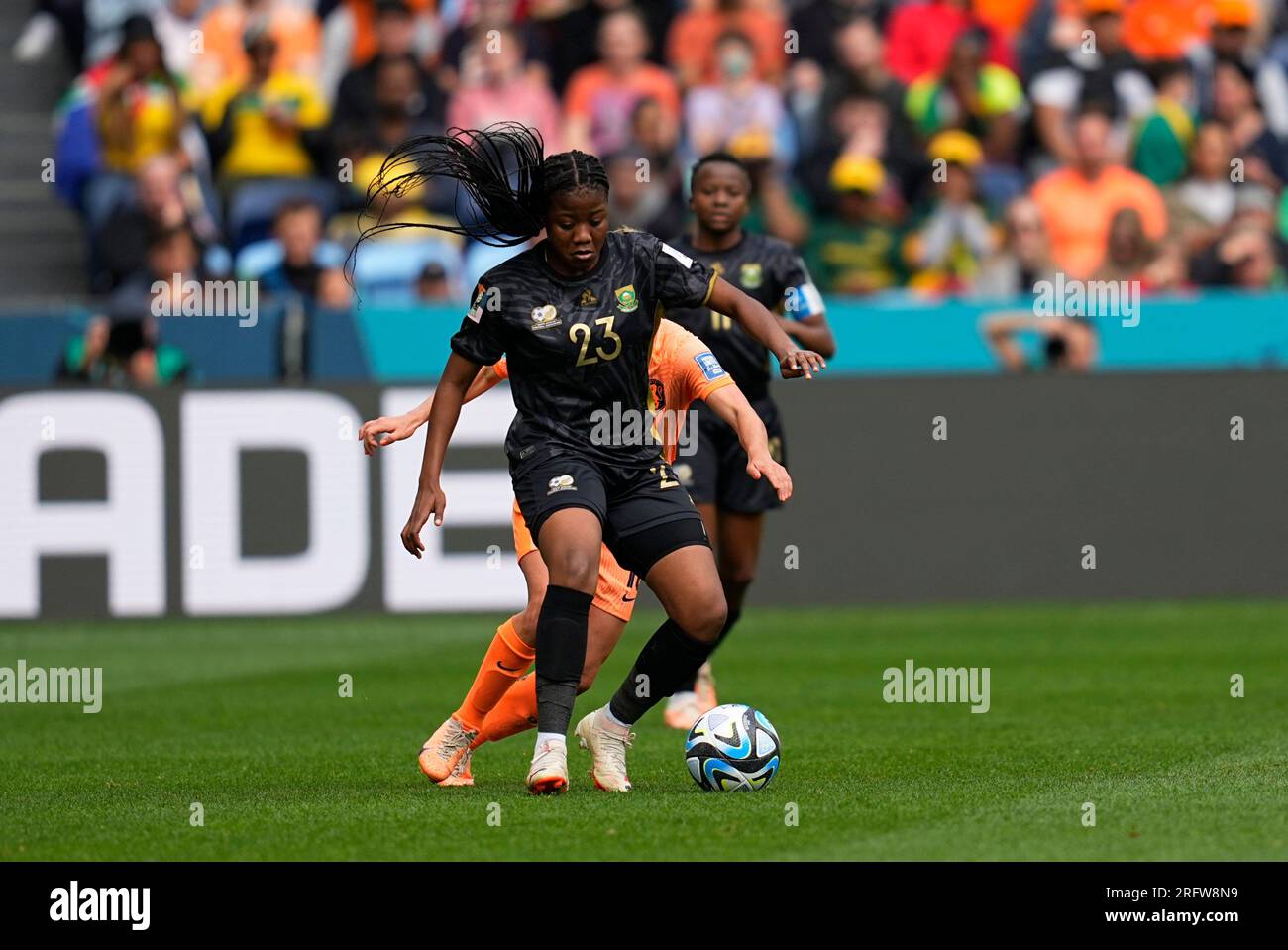 August 06 2023: Wendy Shongwe (South Africa) controls the ball during a ...