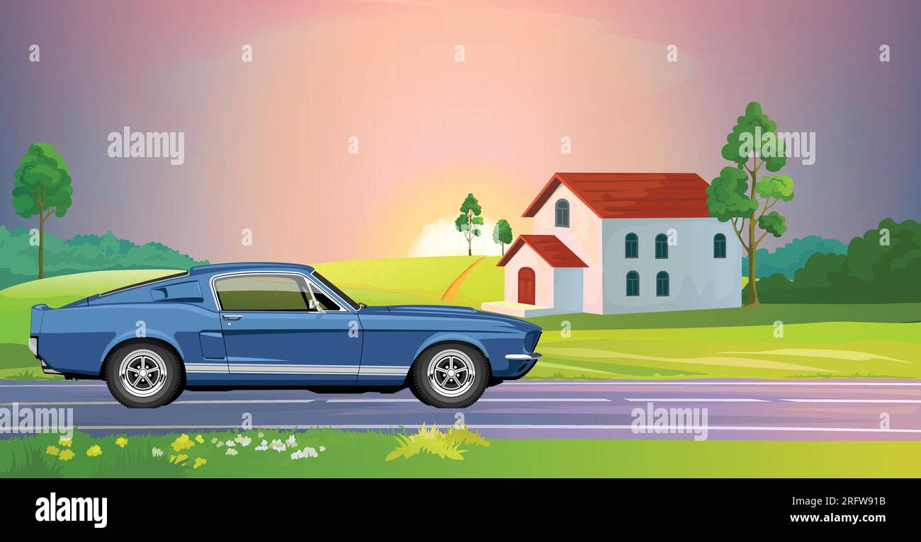 Indian road side view Stock Vector Images - Alamy