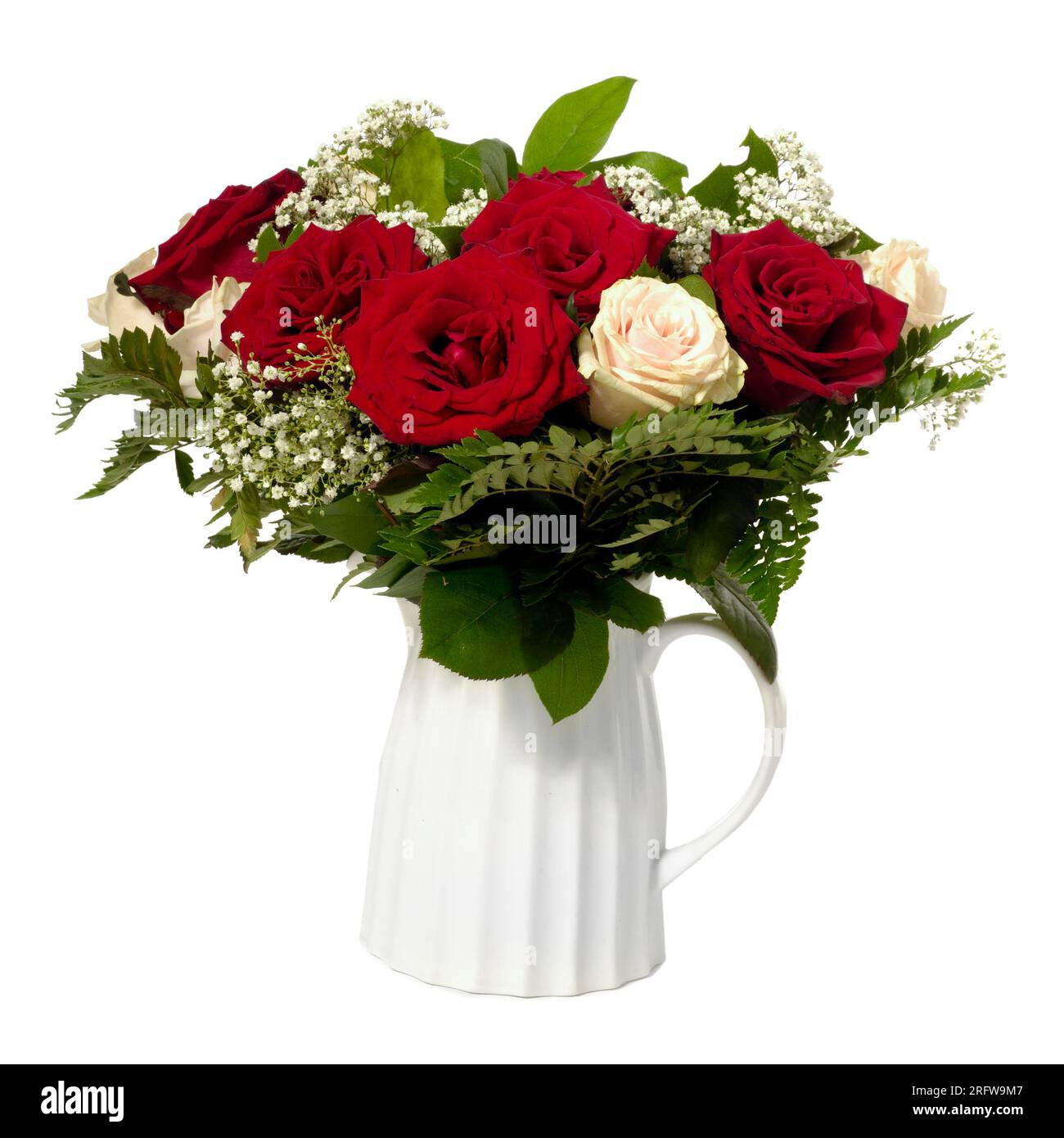 Bouquet of mixed rose flowers. Taken on a white background Stock Photo ...